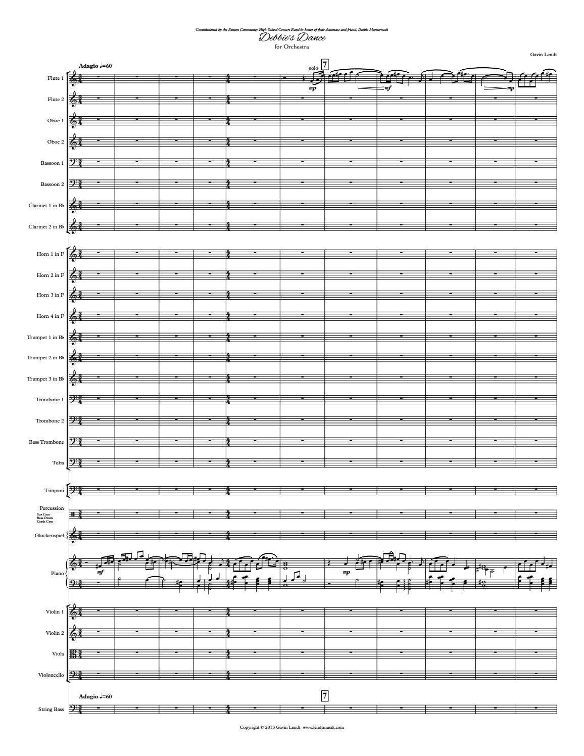 Debbie's Dance for Orchestra by Gavin Lendt - Issuu