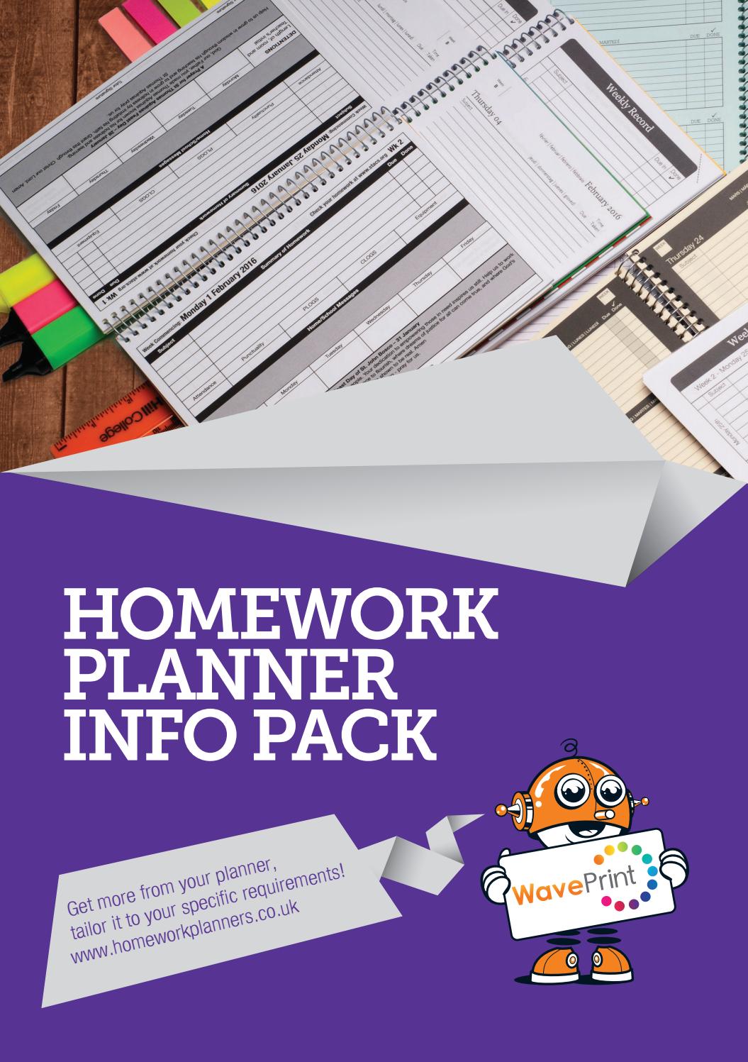 WavePrint Homework Planner Info Pack 2017 by Wave Ed - Issuu