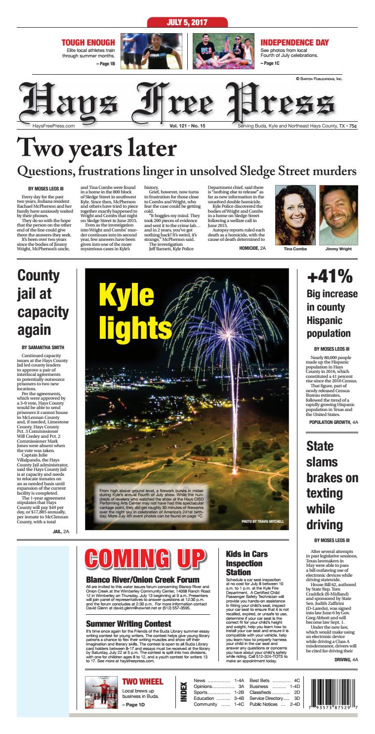 July 5, 2017 Hays Free Press by Hays Free Press/News-Dispatch - Issuu