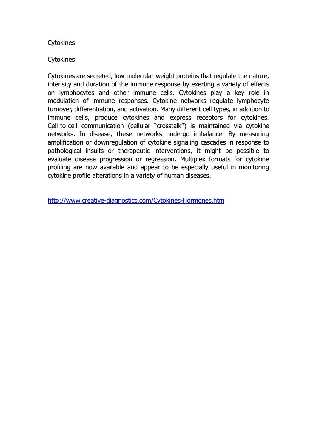Cytokines by Creative Diagnostics - Issuu