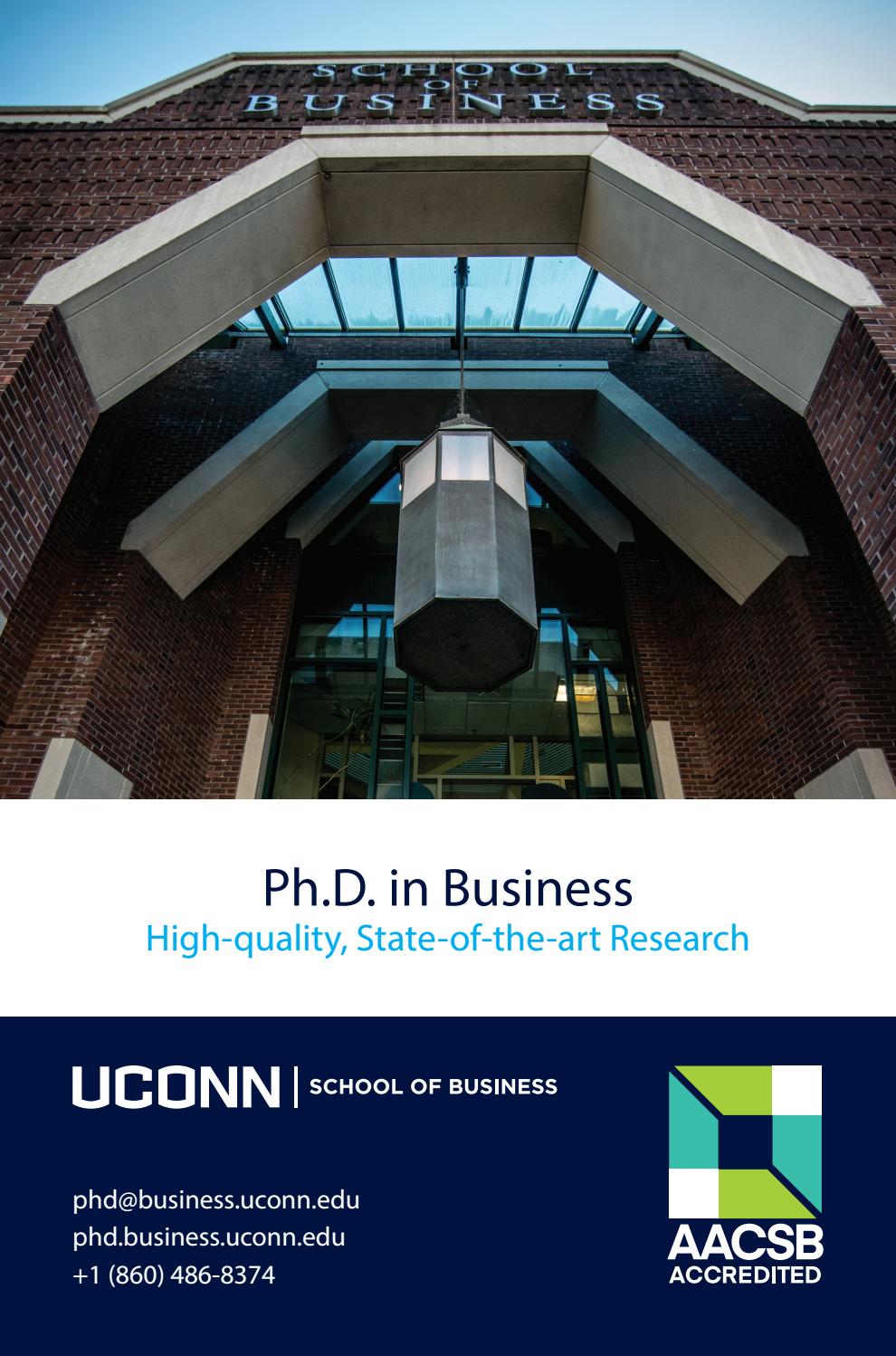 Ph.D. in Business by UConn School of Business - Issuu