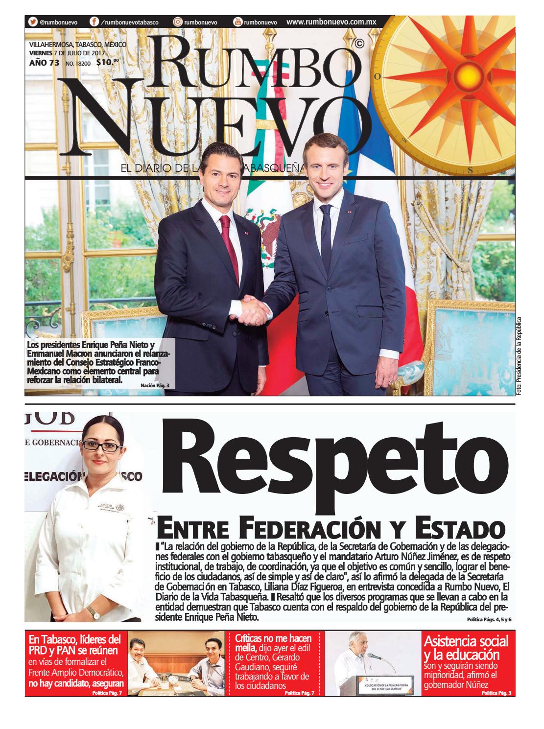 Rumbo Nuevo. Viernes 7 de julio de 2017 by Grupo Rumbo Nuevo - Issuu