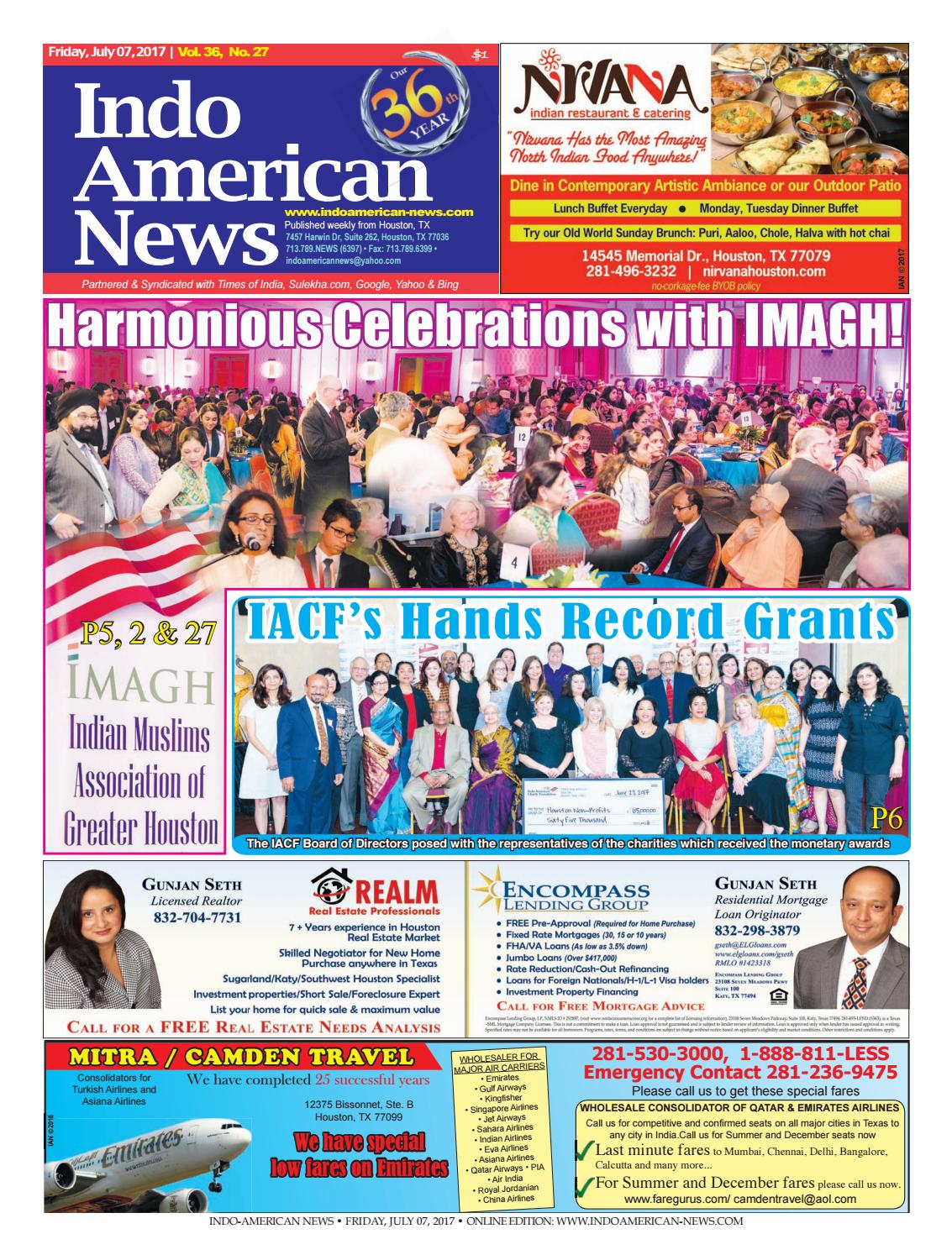 E newspaper07072017 by Indo American News - Issuu