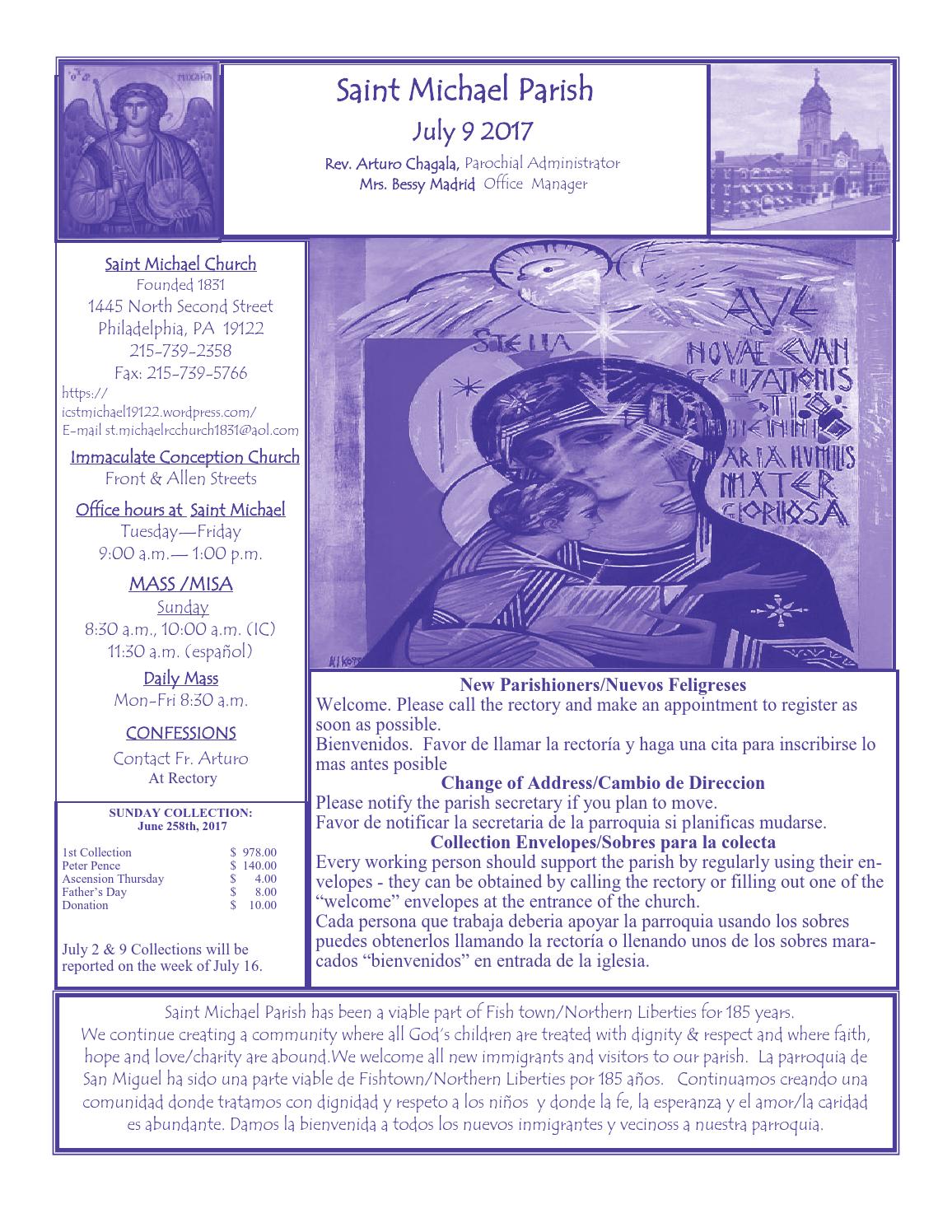 9 july 2017 st michael by St. Mike's-Immaculate Conception Parish - Issuu