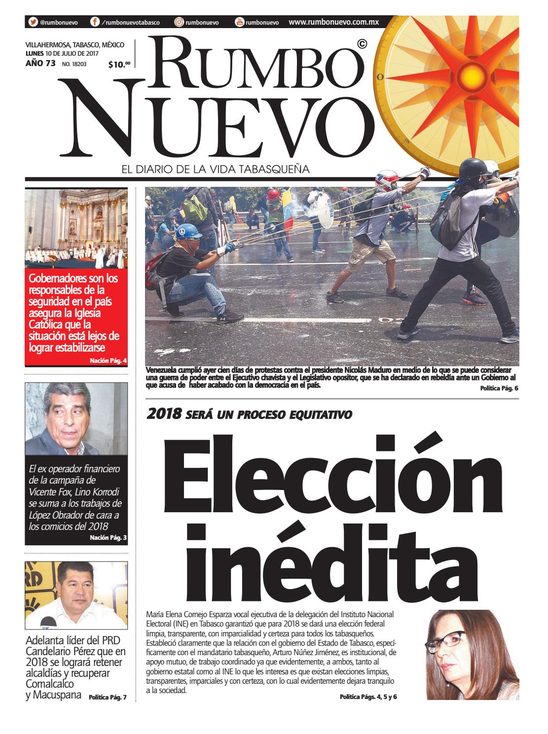 Rumbo Nuevo. Lunes 10 de julio de 2017 by Grupo Rumbo Nuevo - Issuu