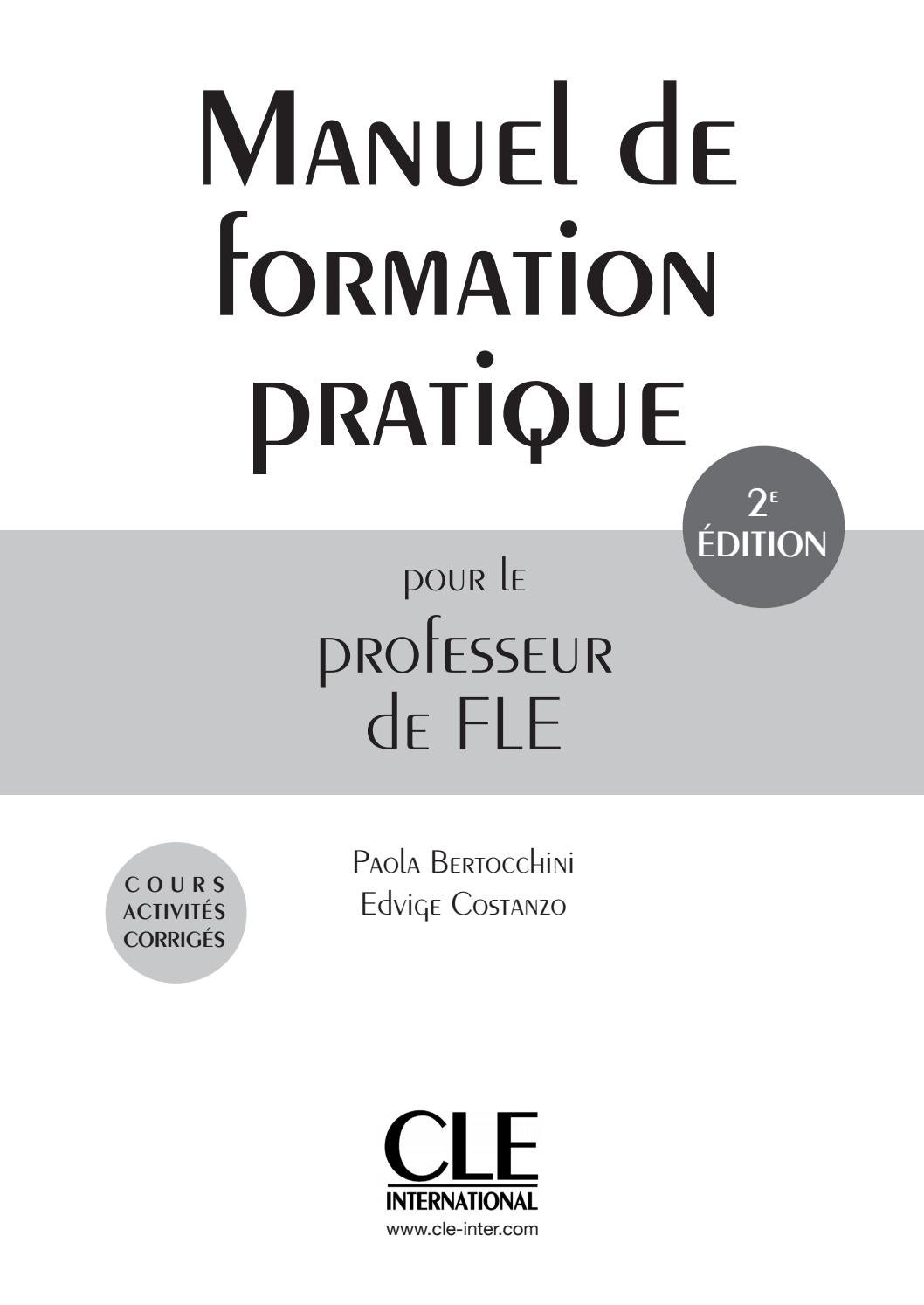 Manuel de Formation Pratique prof de FLE by CLE International - Issuu