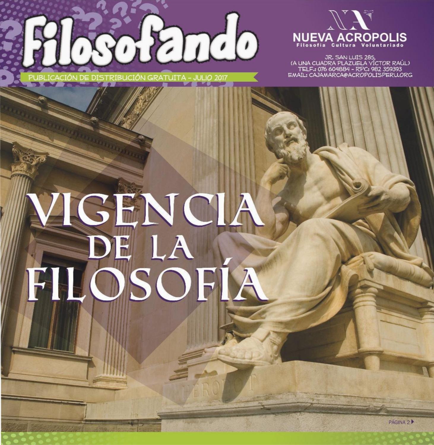 Filosofando 07 - Julio 2017 by Nueva Acrópolis Cajamarca - Issuu