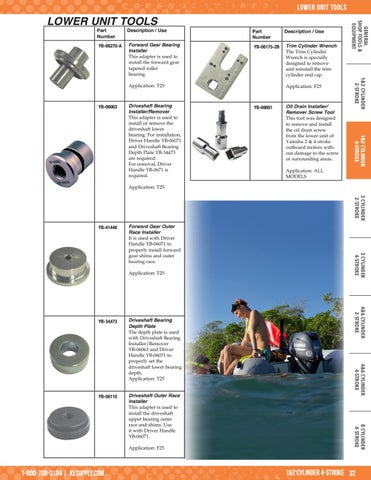 2017 Yamaha Marine Specialty Tool Catalog by K&L Supply Company - Issuu