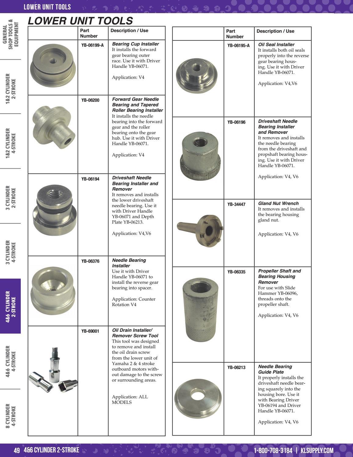 2017 Yamaha Marine Specialty Tool Catalog by K&L Supply Company - Issuu