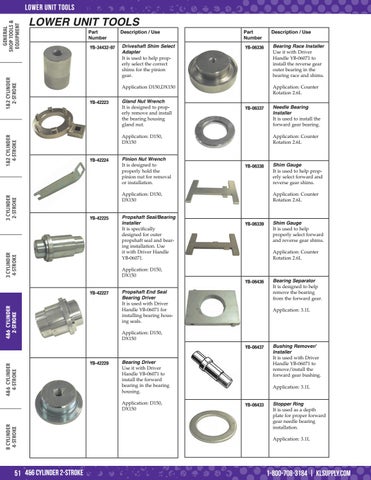 2017 Yamaha Marine Specialty Tool Catalog by K&L Supply Company - Issuu