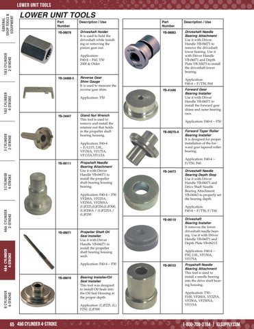 2017 Yamaha Marine Specialty Tool Catalog by K&L Supply Company - Issuu
