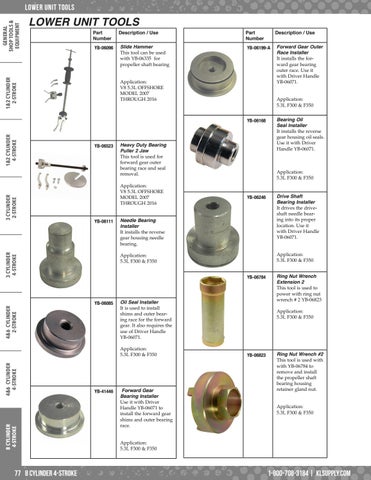 2017 Yamaha Marine Specialty Tool Catalog by K&L Supply Company - Issuu