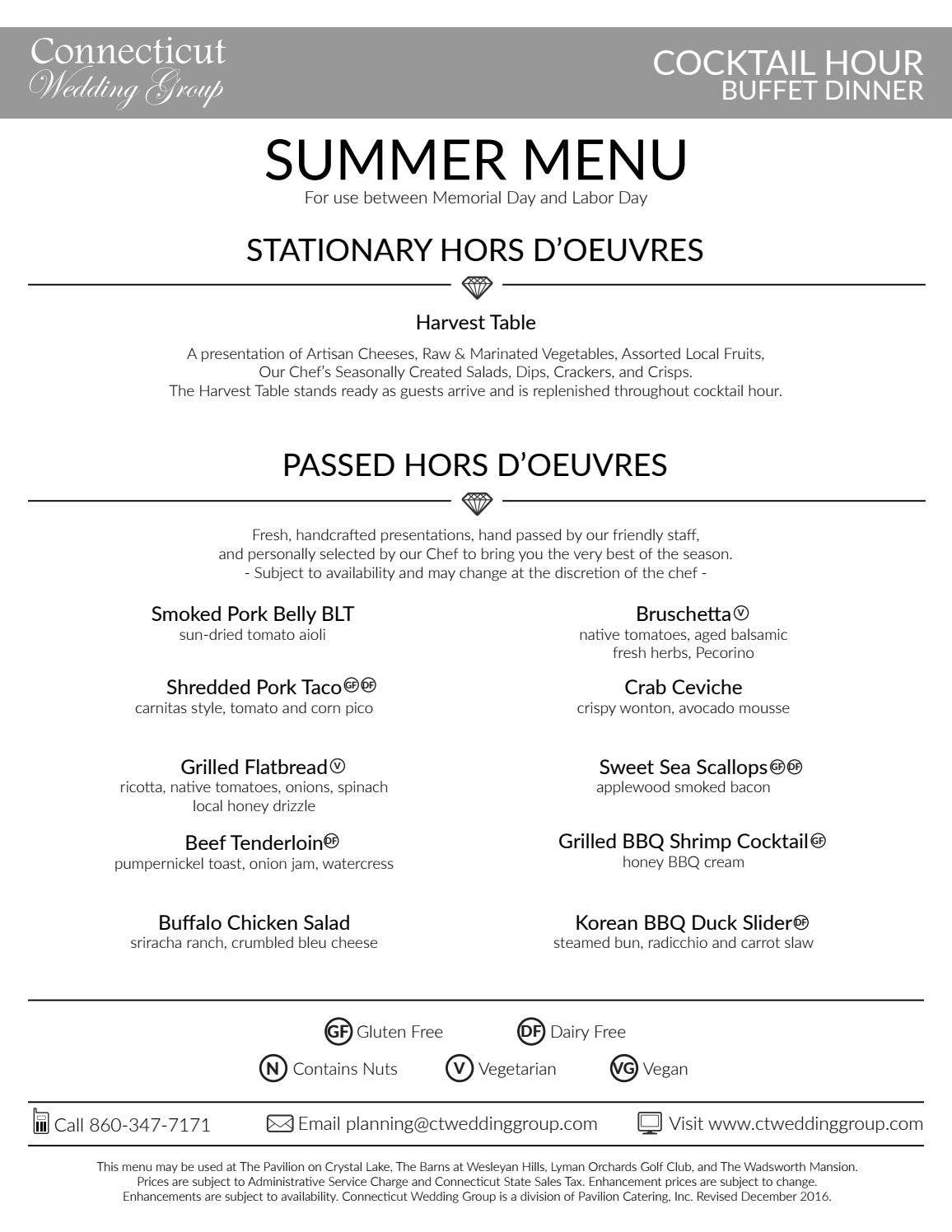 117 15058 summer buffet menu 2017 by Derek Brown - Issuu