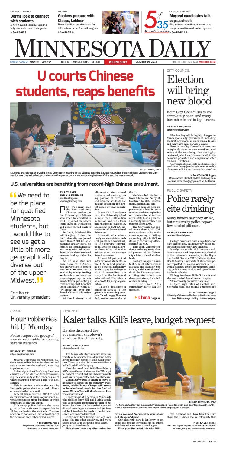 October 16, 2013 by The Minnesota Daily - Issuu