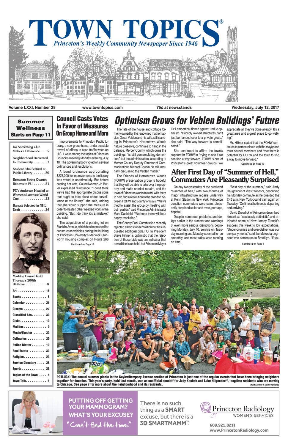 Town Topics Newspaper July 12, 2017 by Witherspoon Media Group - Issuu