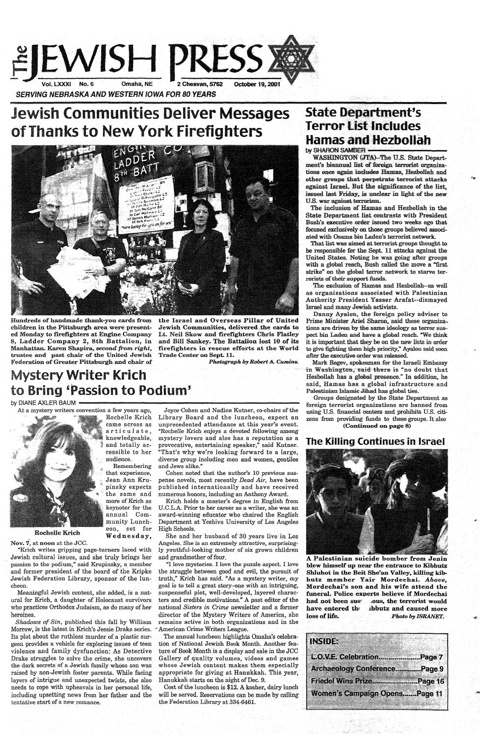 October 19, 2001 by Jewish Press - Issuu