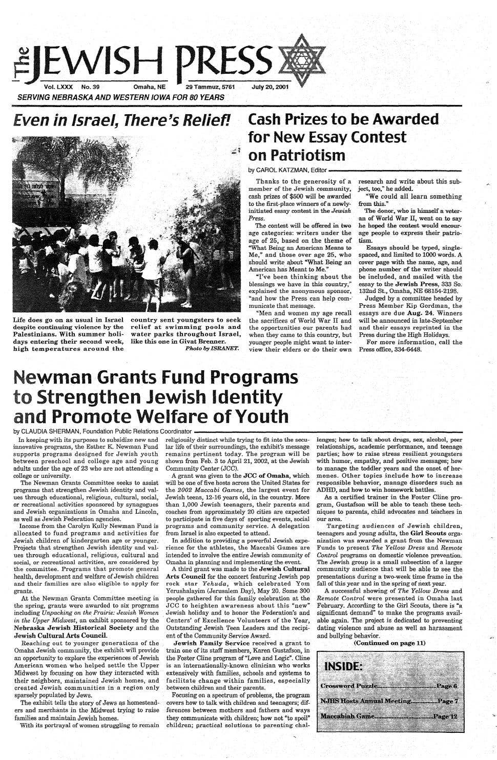 July 20, 2001 by Jewish Press - Issuu