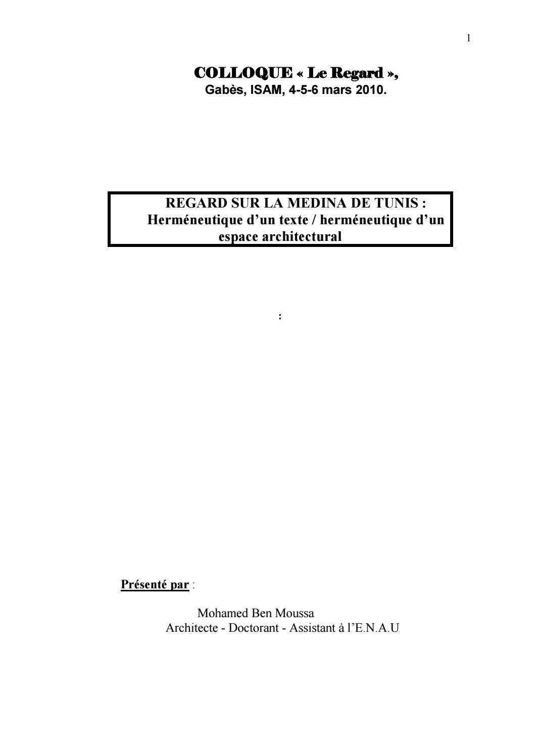 Colloque le regard gabes isam 4 5 6 mars by najmed med - Issuu
