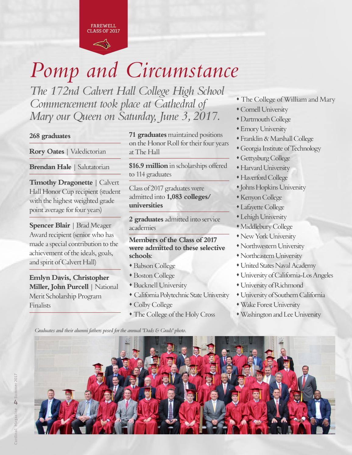 The Cardinal Magazine - Summer 2017 by Calvert Hall College High School ...