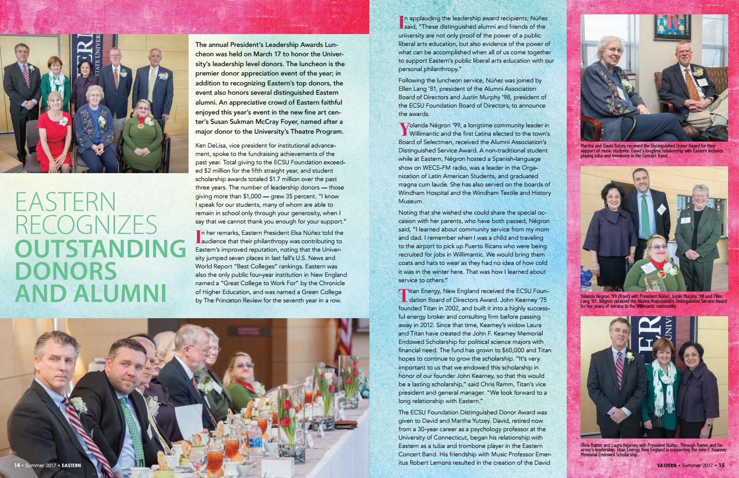 Eastern Magazine Summer 2017 by EasternCTStateUniversity - Issuu