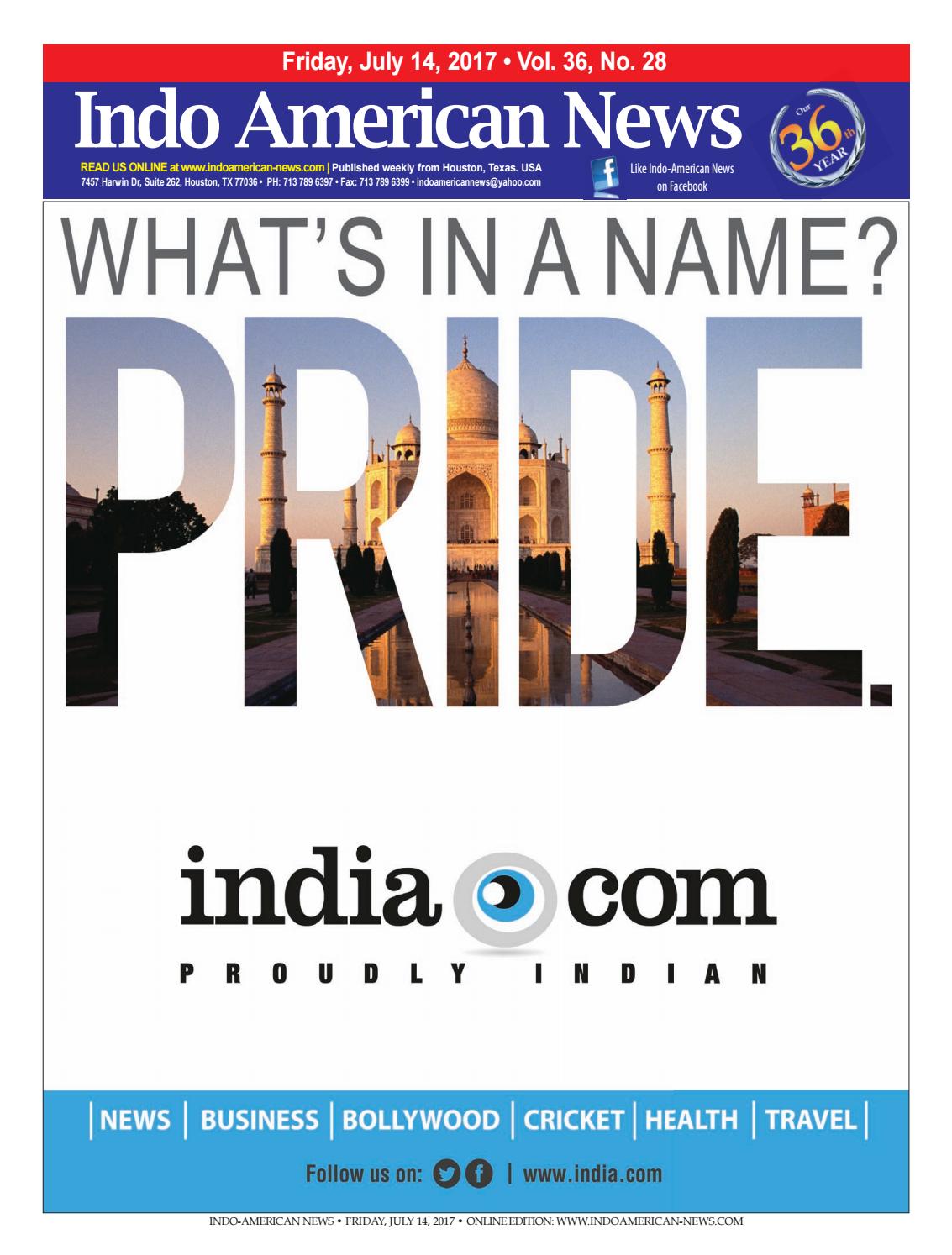 E newspaper 07142017 by Indo American News - Issuu