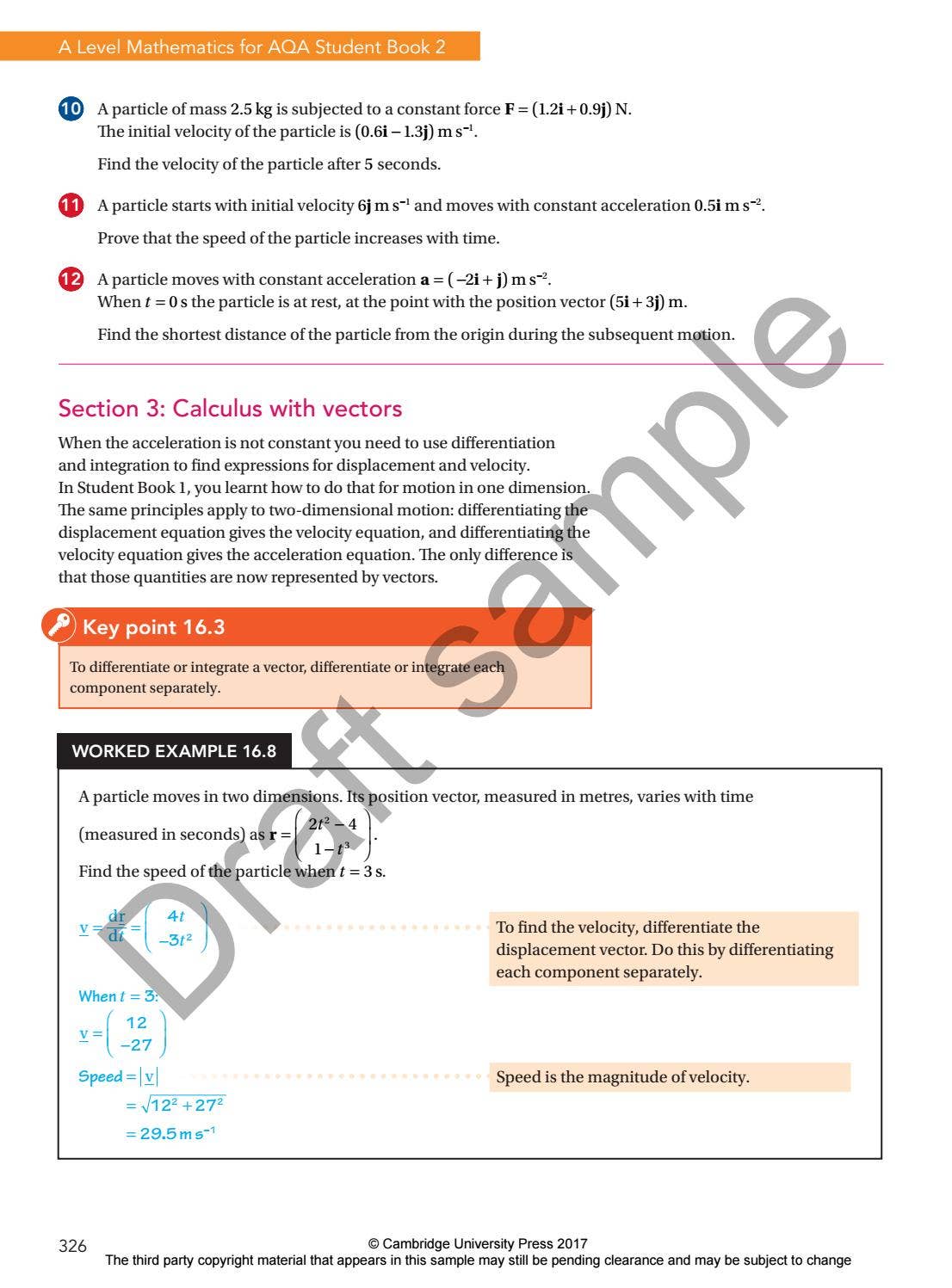 Preview A Level Mathematics for AQA Student Book 2 by Cambridge ...