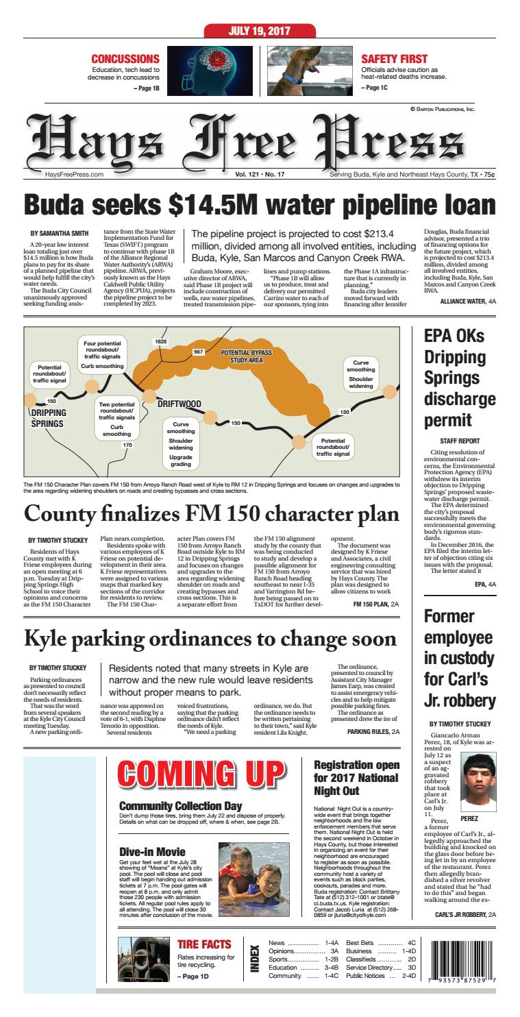 July 19, 2017 Hays Free Press by Hays Free Press/News-Dispatch - Issuu