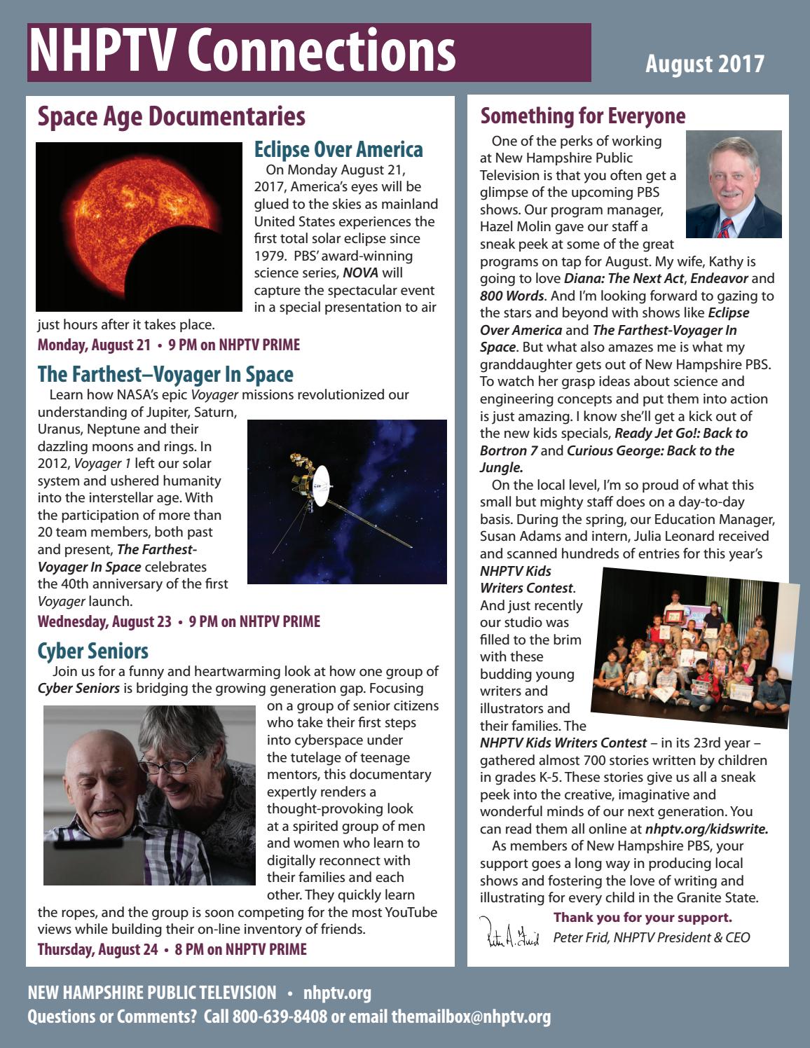 Nhptv connections aug2017 by New Hampshire PBS - Issuu