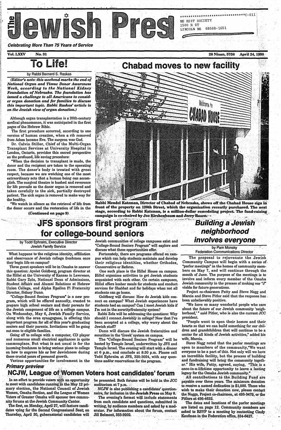 April 24, 1998 by Jewish Press - Issuu
