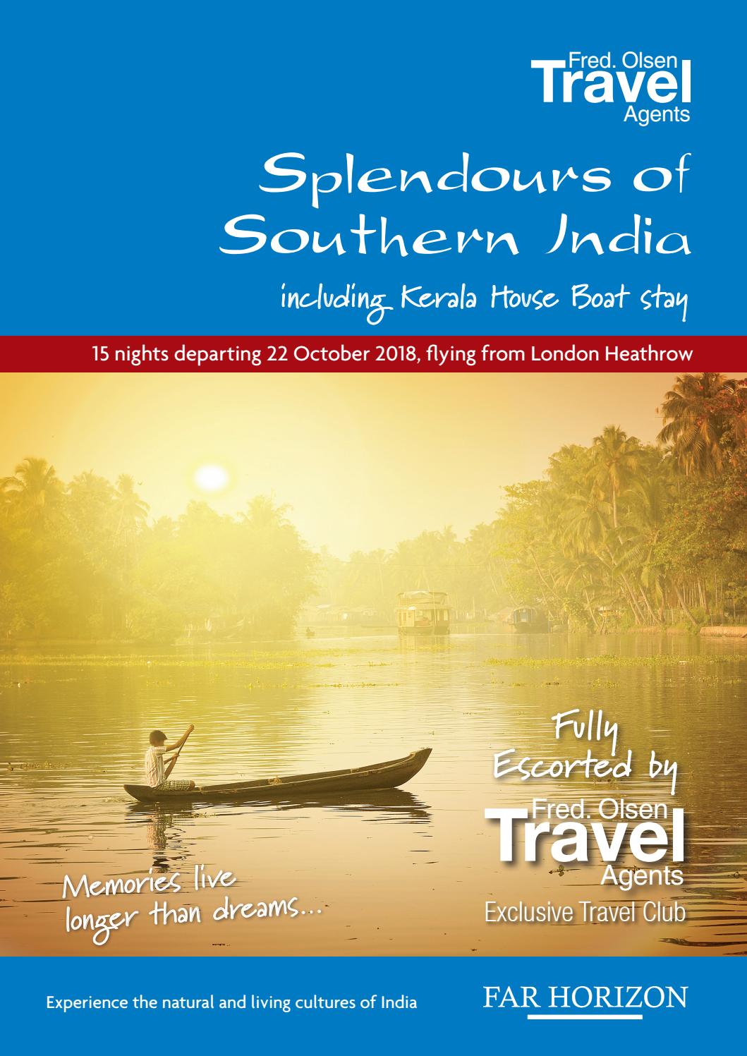 Splendours of Southern India Tour Brochure FOT by Fred. Olsen Travel ...