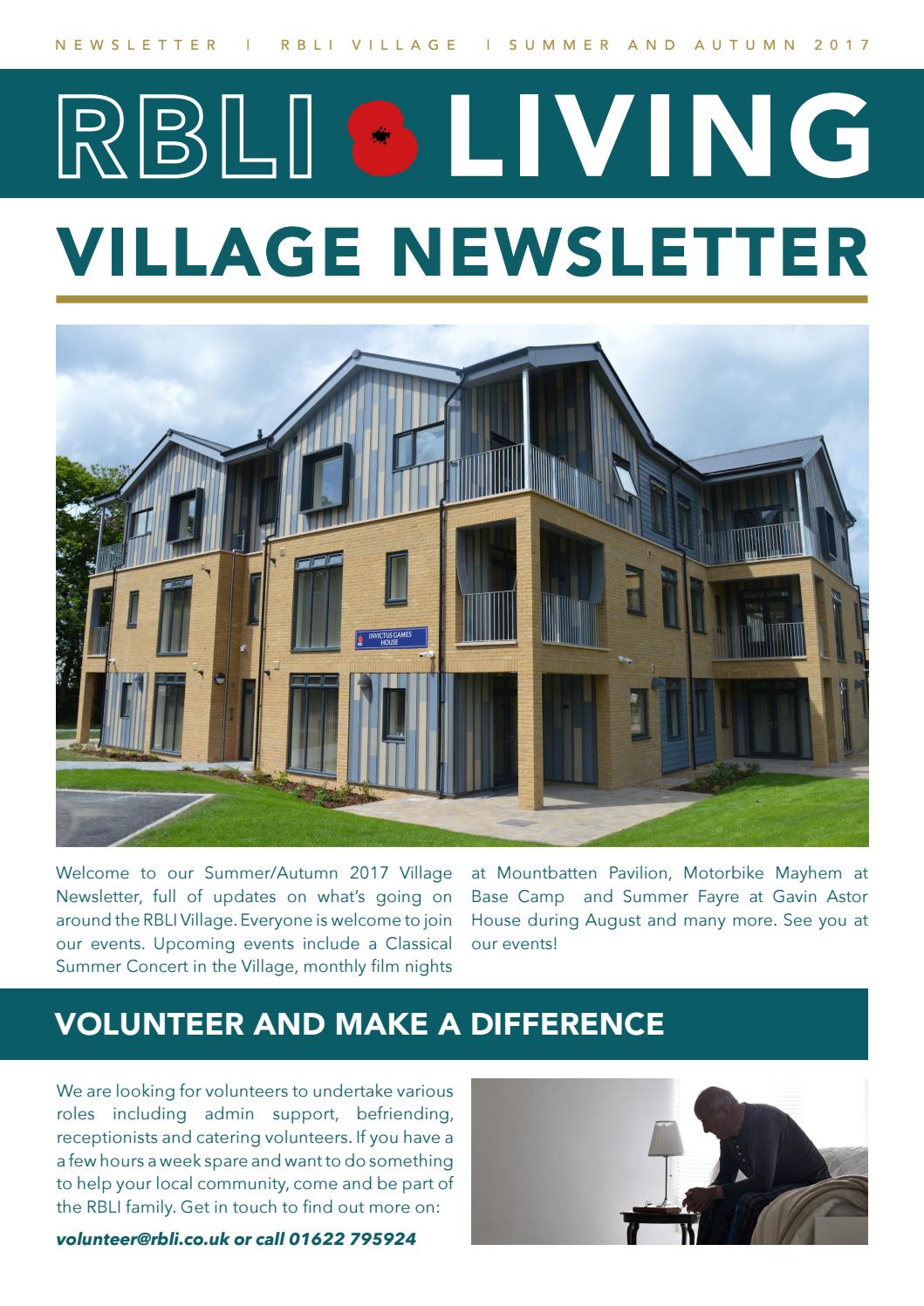 RBLI Village Newsletter Summer/Autumn 2017 by RBLI - Issuu