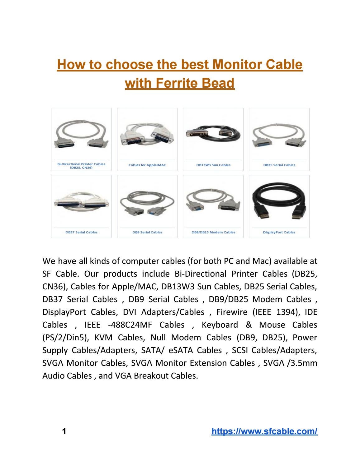 How to Choose the Best Computer Monitor Cable by Sf Cable, Inc - Issuu