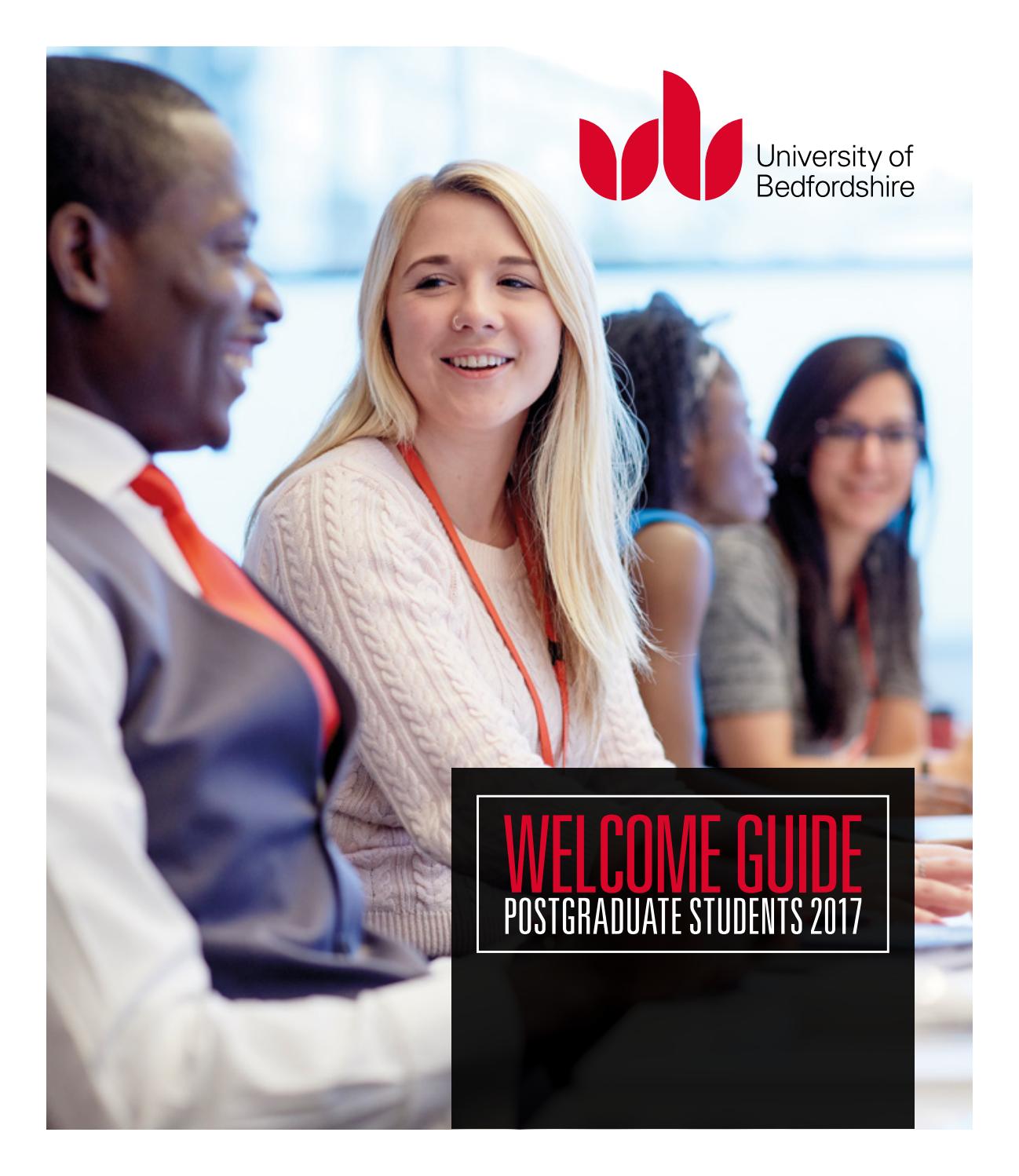 Postgraduate student welcome guide 2017 by University of Bedfordshire ...