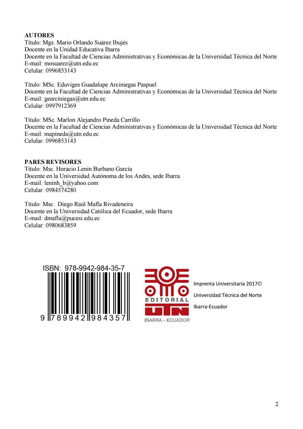 eBook Matemática y sus Aplicaciones empleando las Tic Vol.1 by Editorial Universidad Técnica del ...