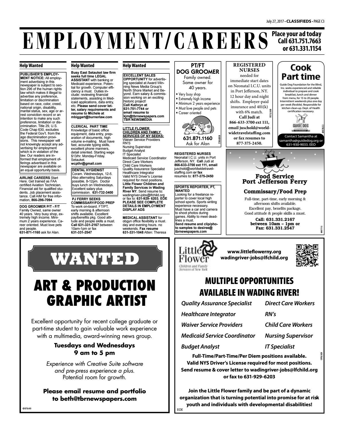 Employment/Careers - July 27, 2017 by TBR News Media - Issuu