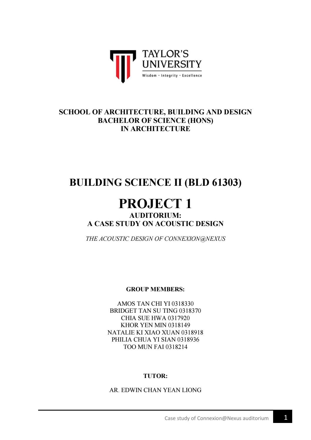 Auditorium Case Study (Connexions@Nexus) by Sue Hwa - Issuu