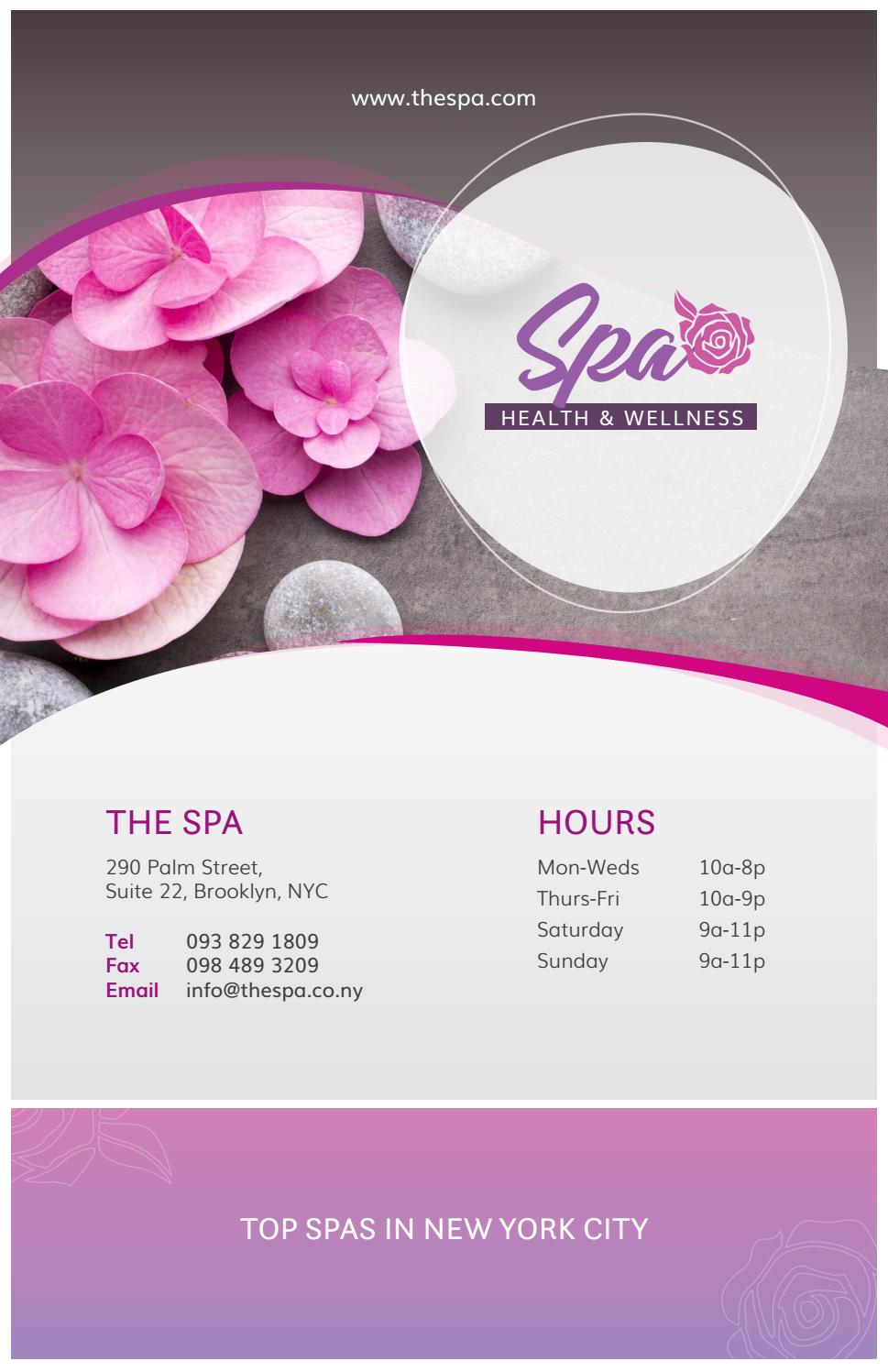 Spa menu brochure 2 by Mike Pantone - Issuu