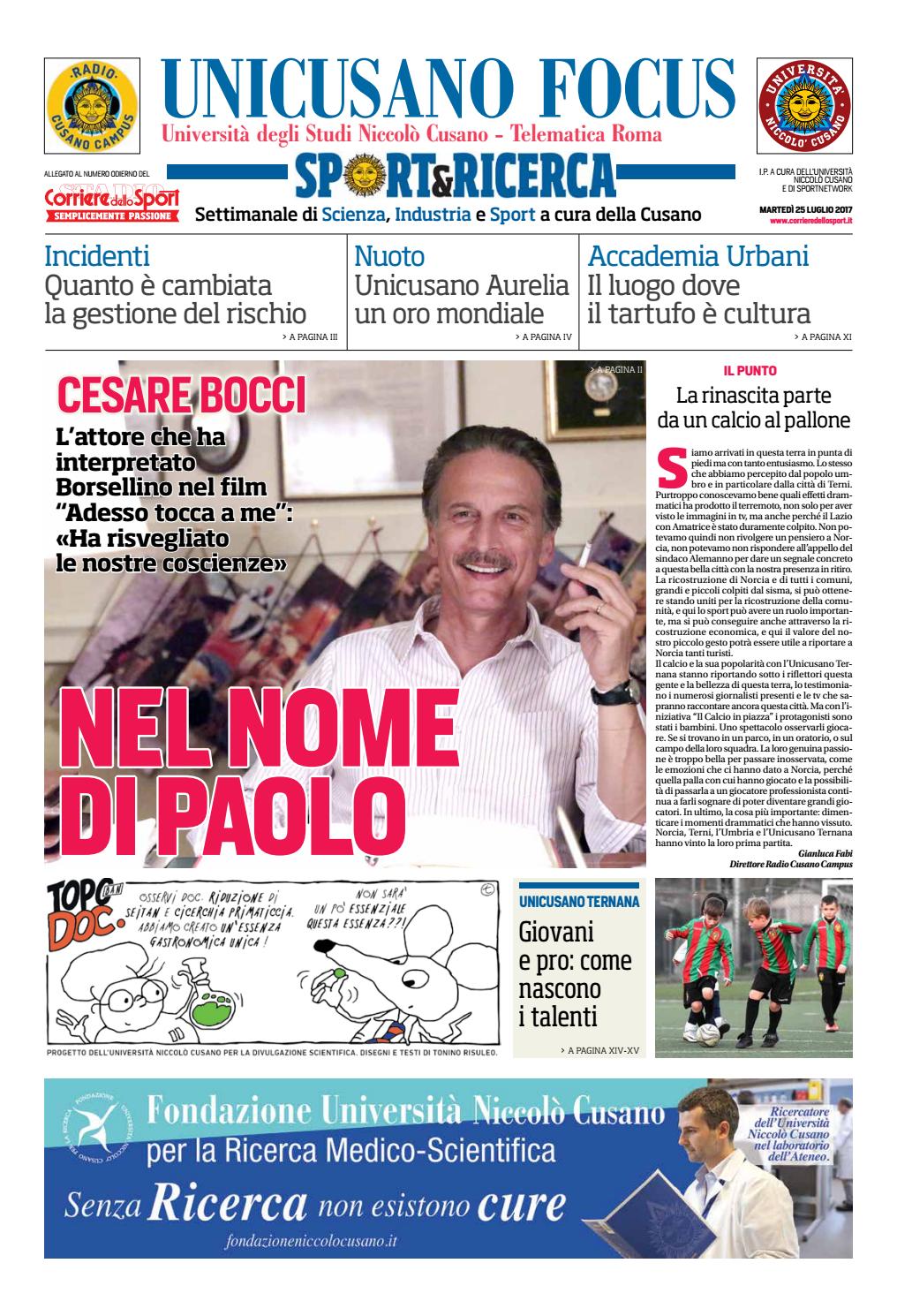 Unicusano focus 170725 by UniCusano - Università Niccolò Cusano - Issuu