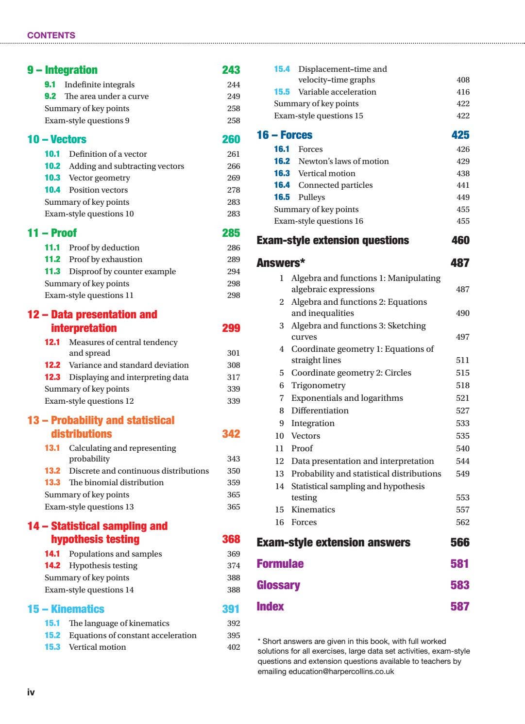 A-level Mathematics - A-level Mathematics Year 1 and AS Student Book ...