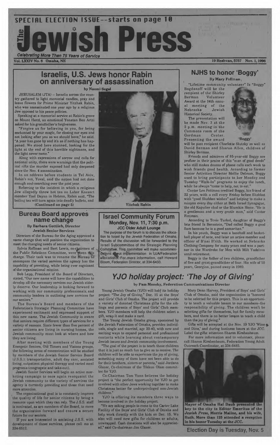 November 1, 1996 by Jewish Press - Issuu