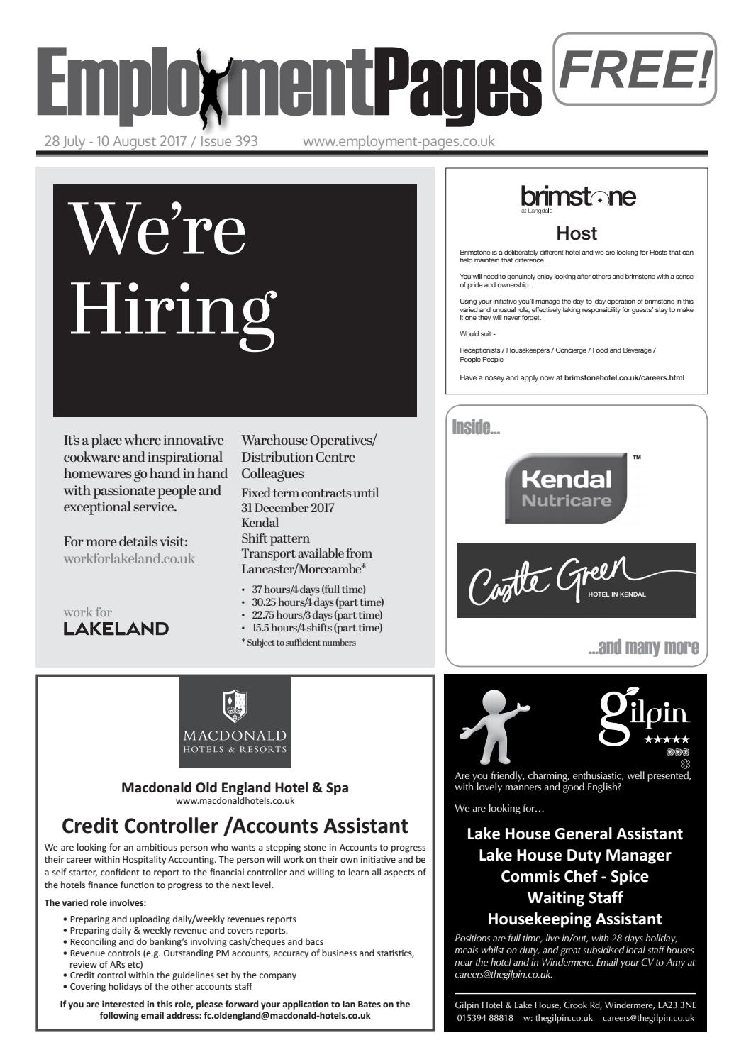 Employment Pages 28 July 2017 by Employment Pages - Issuu