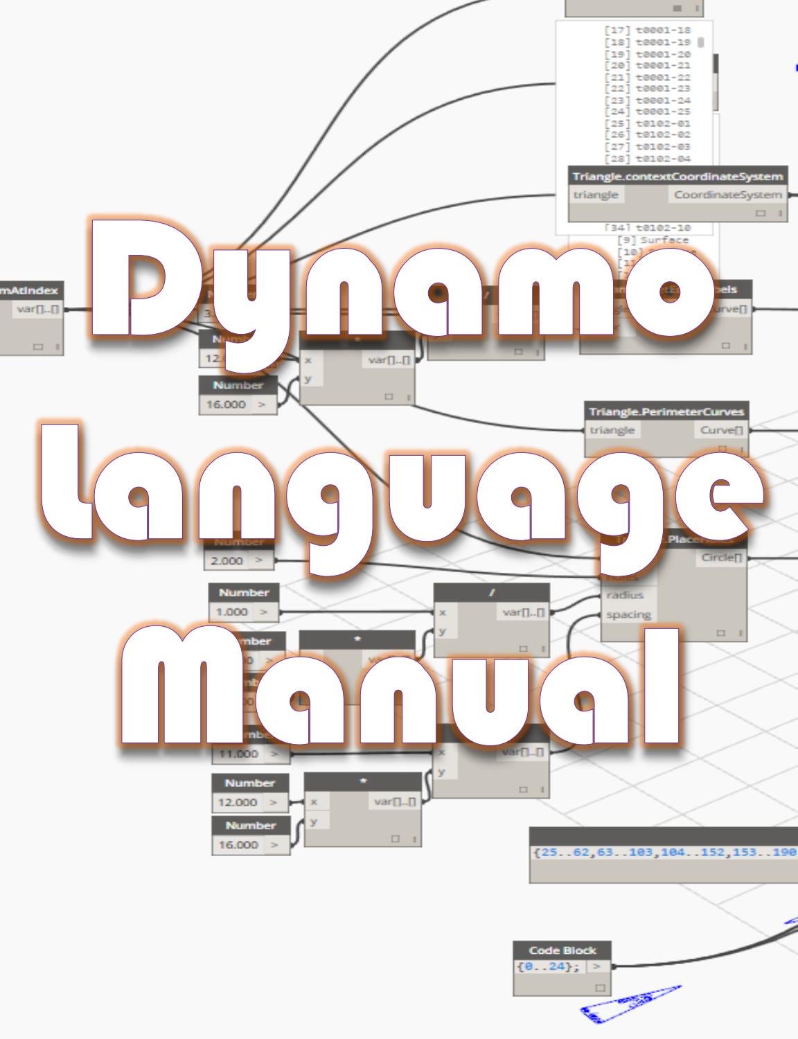 Dynamo Language Manual (Basics) by Iftikhar ISMAIL BSc (Hons) MSc MIET ...