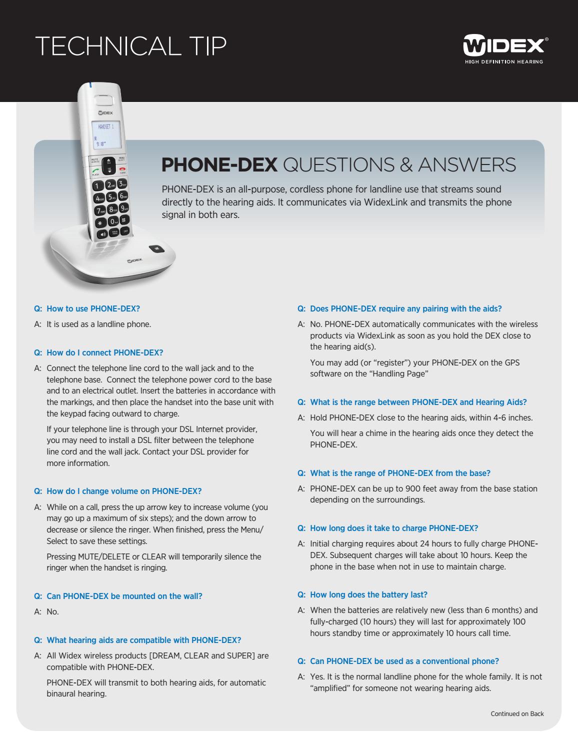CRM03_0717 PHONE-DEX Q&A by Widex USA - Issuu
