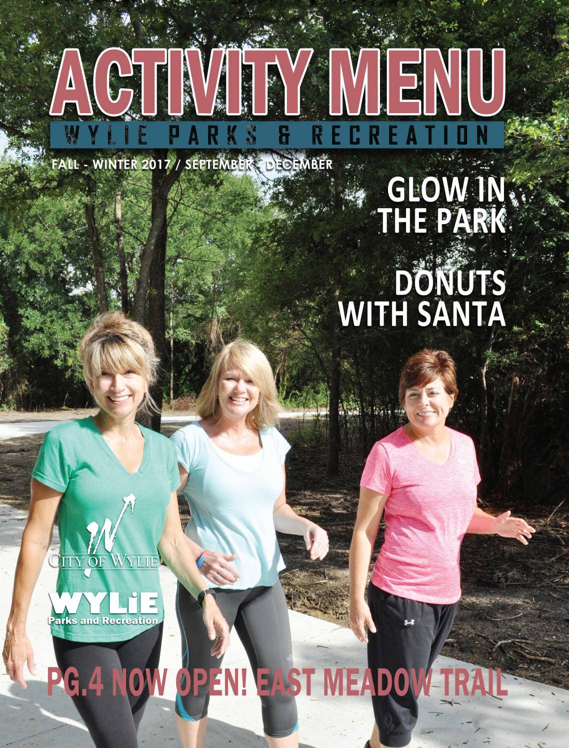 Activity Menu Fall / Winter 2017 by Wylie Parks and Recreation - Issuu