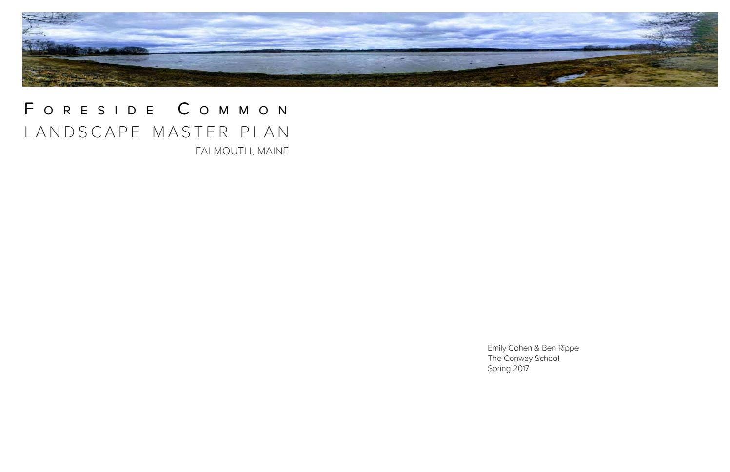 Foreside Common Landscape Master Plan - Spring 2017 by The Conway ...