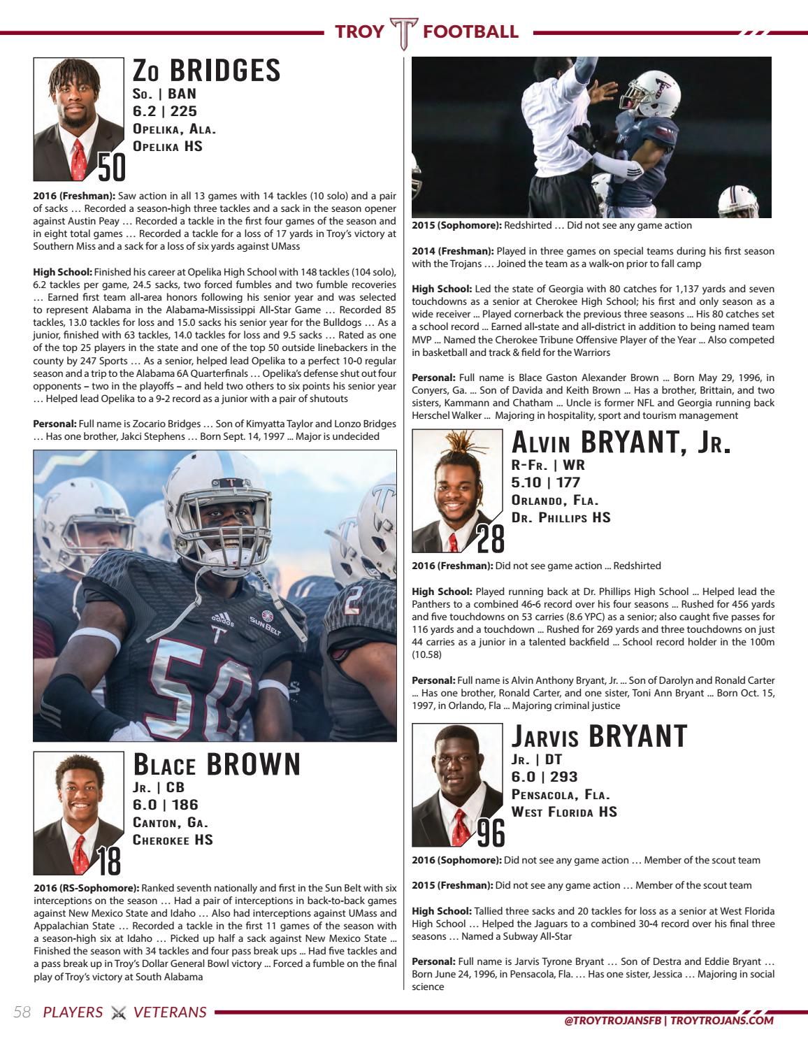 2017 Troy Football Media Guide by Troy University Athletics - Issuu