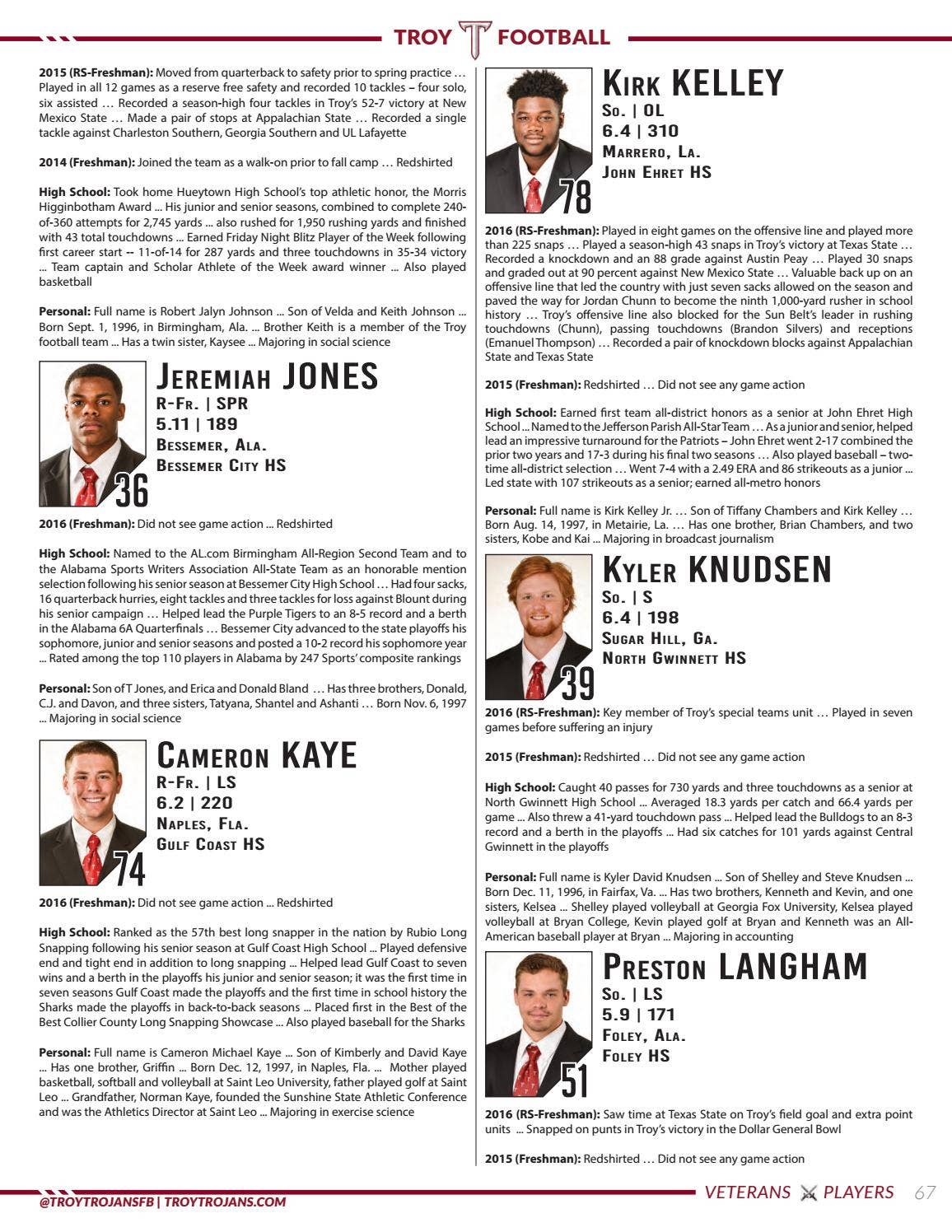 2017 Troy Football Media Guide by Troy University Athletics - Issuu