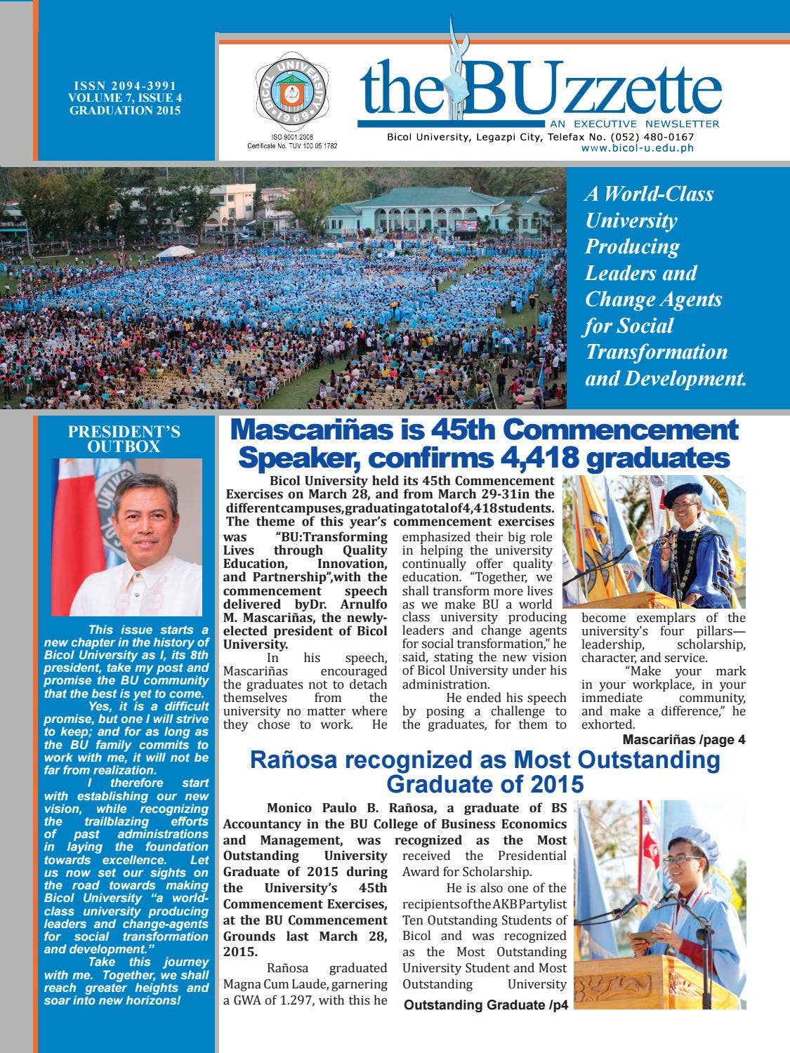 Graduation 2015 by The Buzzette - Bicol University - Issuu