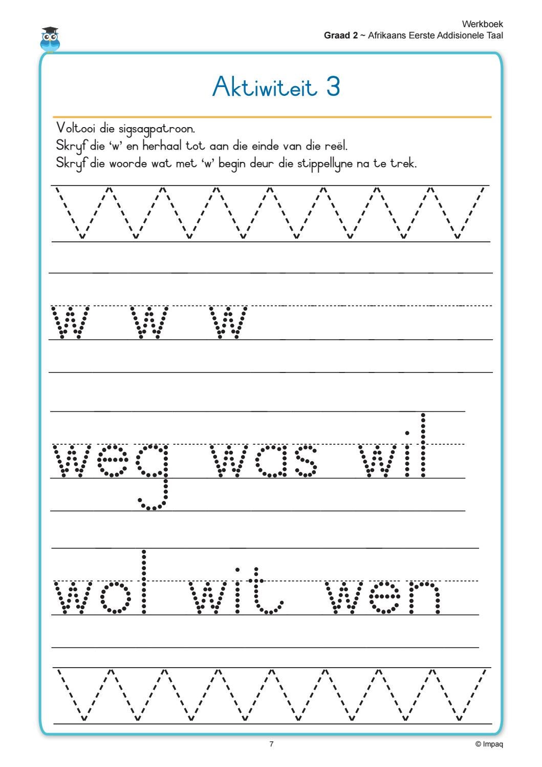 Gr 2 afrikaans eerste addisionele taal werkboek by Impaq - Issuu
