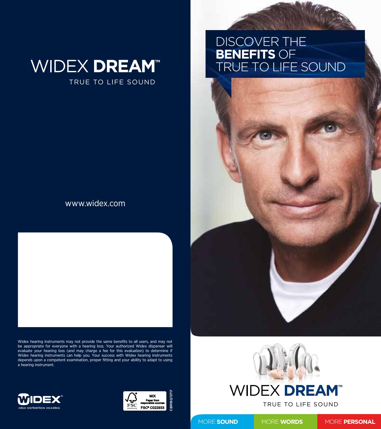 CBR160_0717 DREAM Benefits Consumer Brochure by Widex USA - Issuu